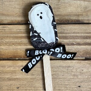 Faux Ghost Cake Pops, Halloween Decor, Tiered Tray Decor, Ghost Decor ...