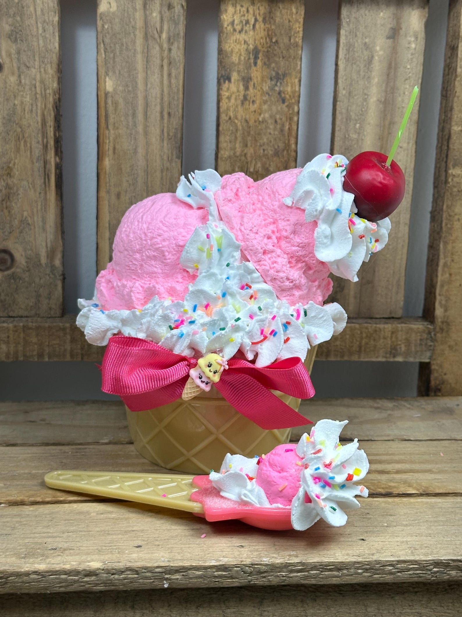 Fake Ice Cream Sundae Bowl, Tiered Tray Summer Decor - Etsy