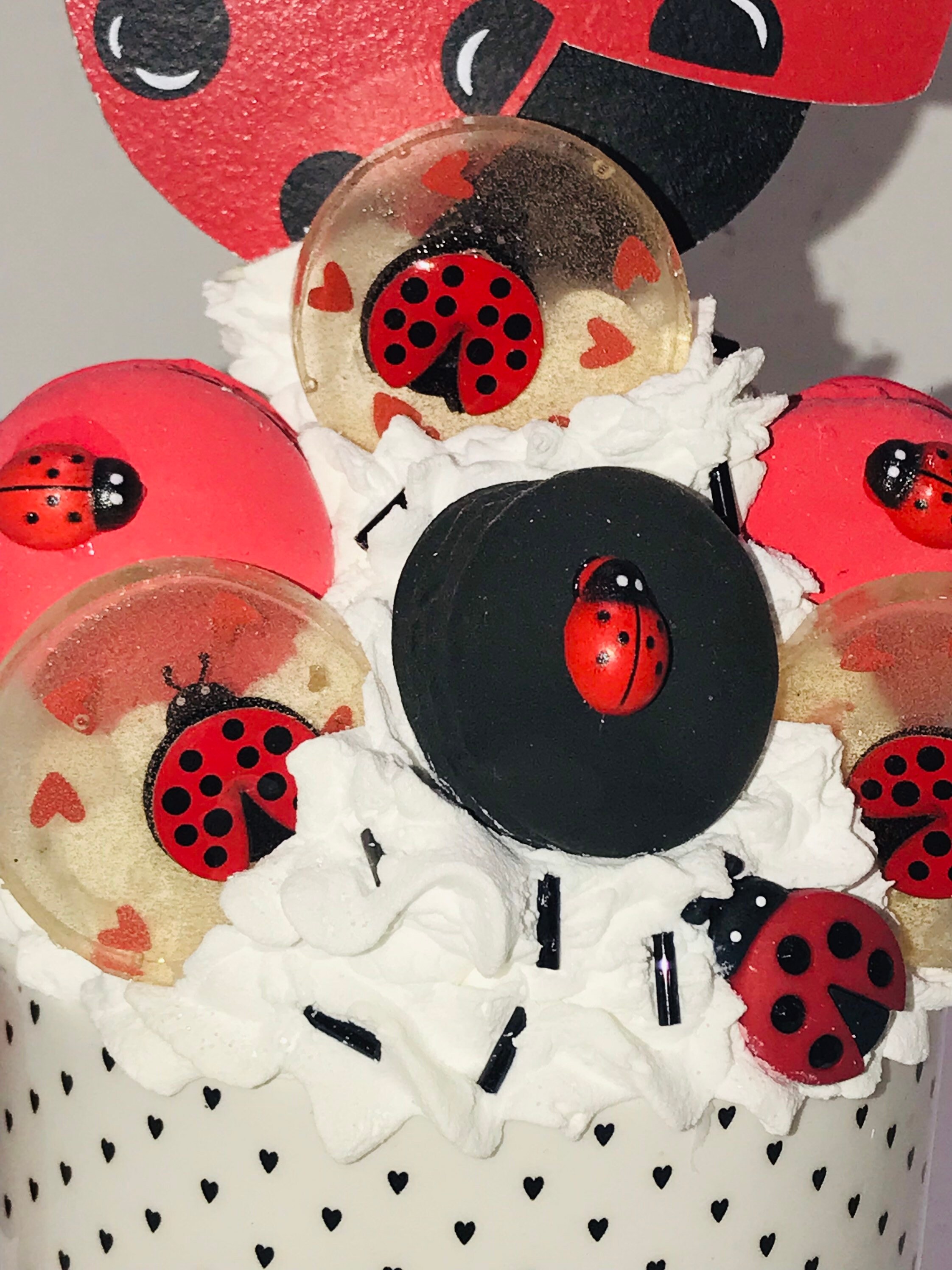 Fake Lady Bug Mug, Lady Bug Decor, Ladybug Tiered Tray Decor, Kitchen ...
