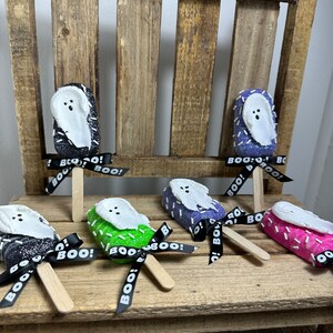 Faux Ghost Cake Pops, Halloween Decor, Tiered Tray Decor, Ghost Decor ...