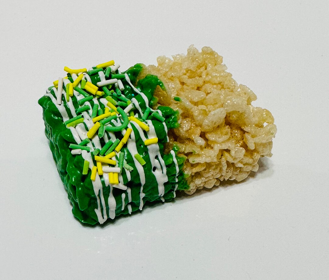 Fake St Patrick’s Day Treat, Fake Rice Cereal Treat, Tiered Tray Decor ...