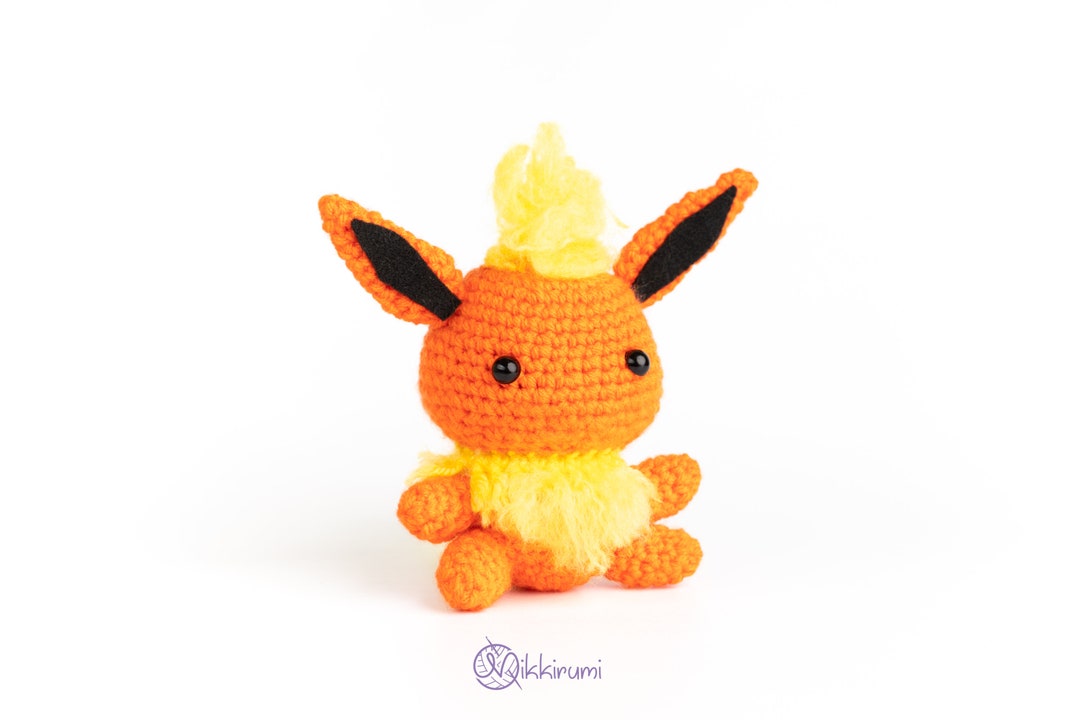 Handmade Crochet Flareon Plush – Cute Amigurumi, Pokémon-inspired ...