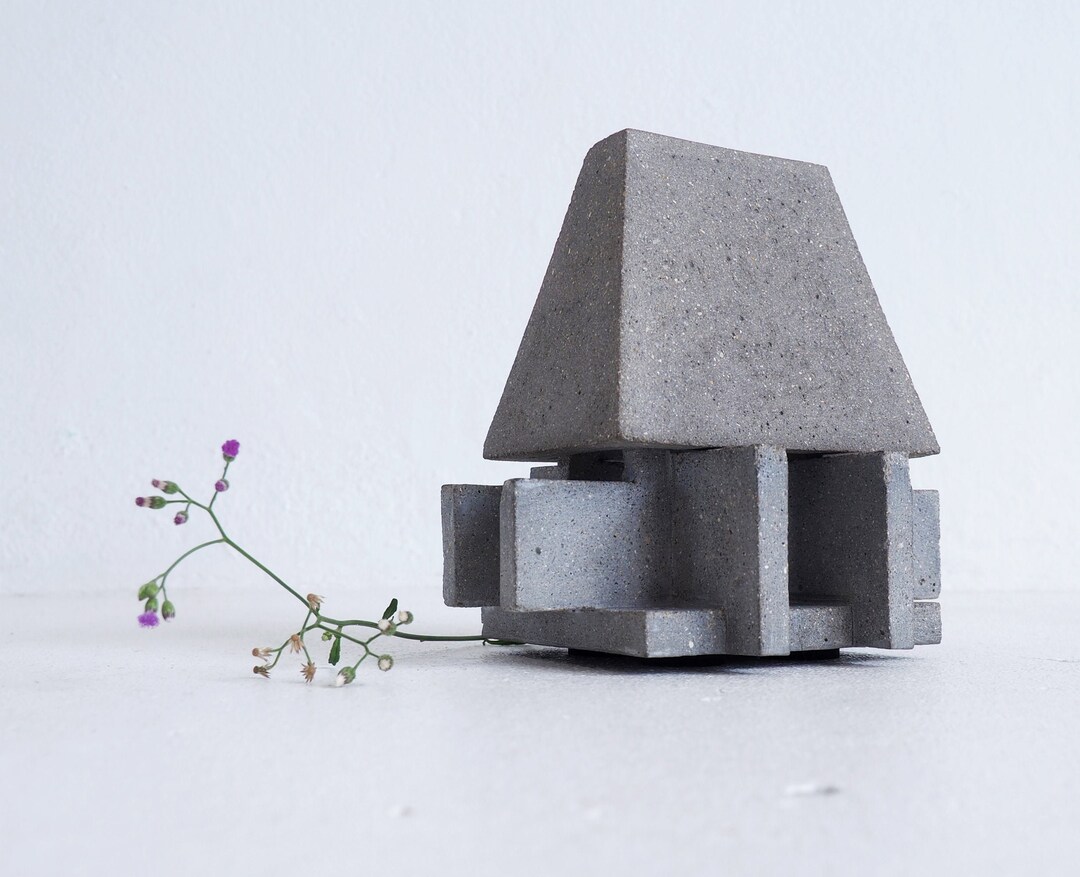 Abstract Architectural Sculpture incense Temple Burner N2, Concrete ...