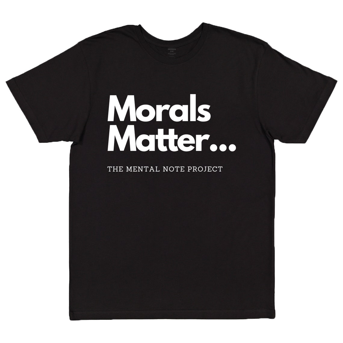 Morals Matter, Black Tee With White Design, 100% Cotton - Etsy UK