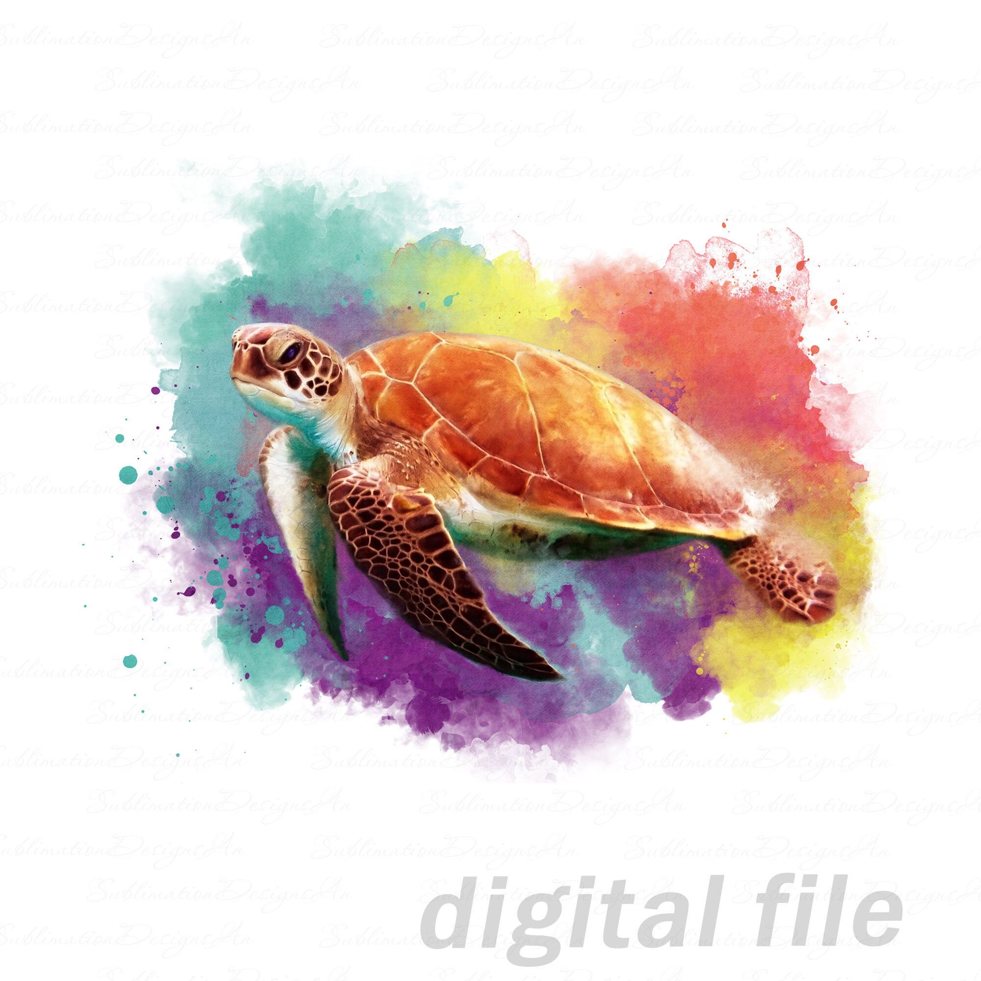 Home Décor Home & Living Wall Hangings Png sea turtle sublimation ...