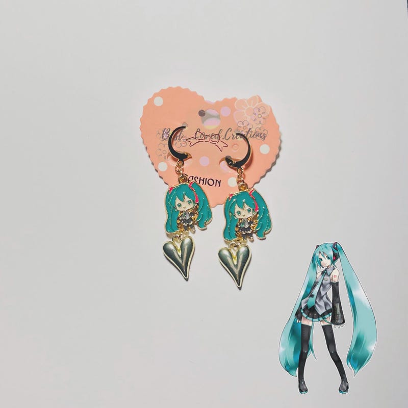 Miku Anime Earrings - Etsy