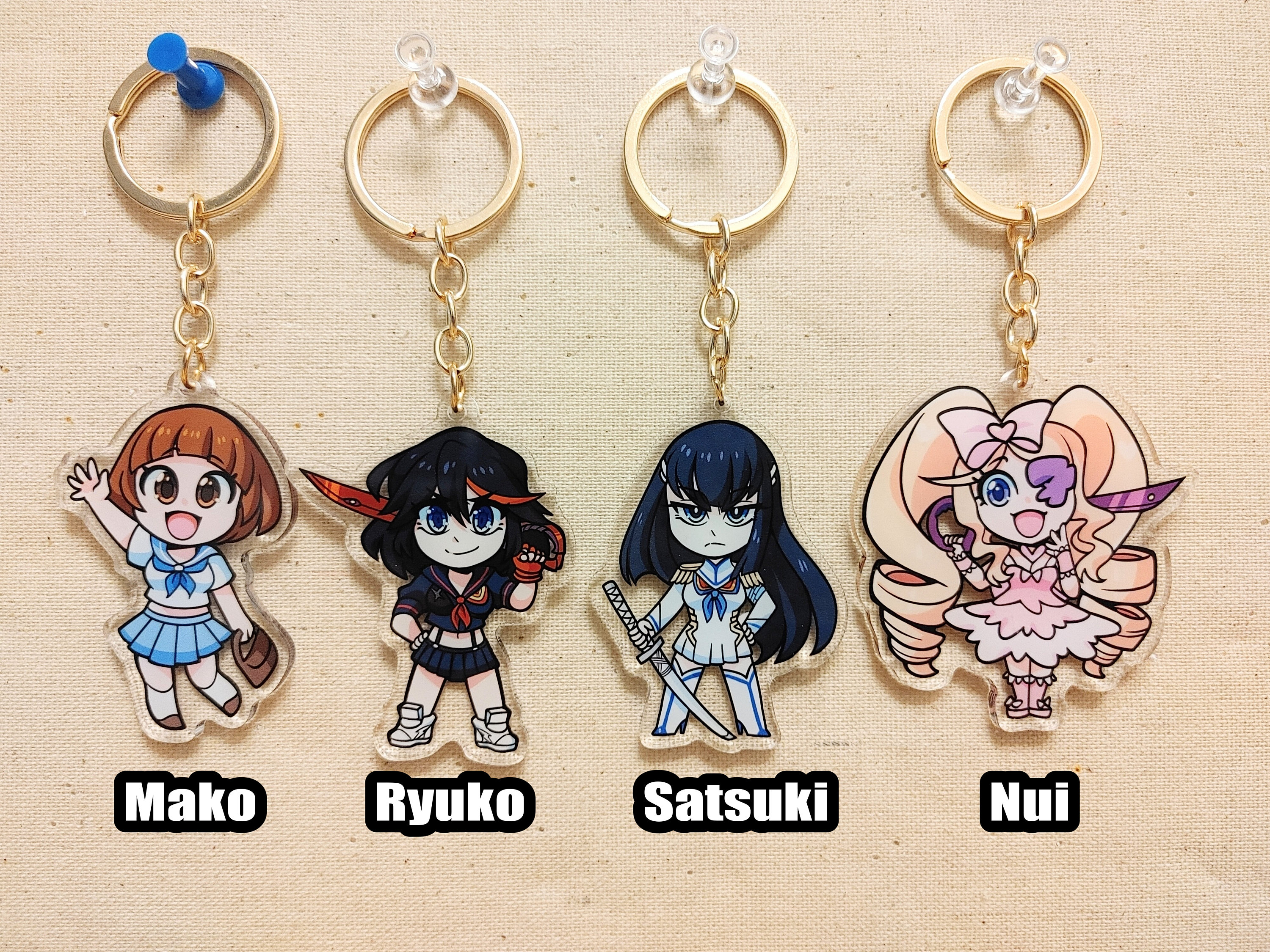 Kill La Kill Keychains: Mako Ryuko Satsuki Nui - Etsy