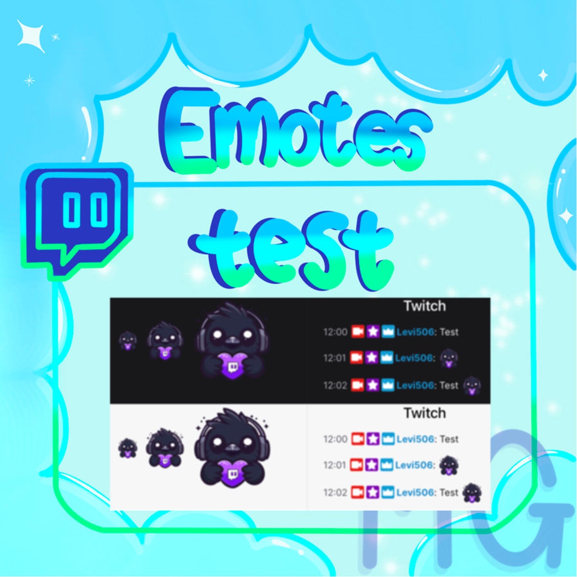 Twitch Emote/animated/raven Holding a Heart - Etsy