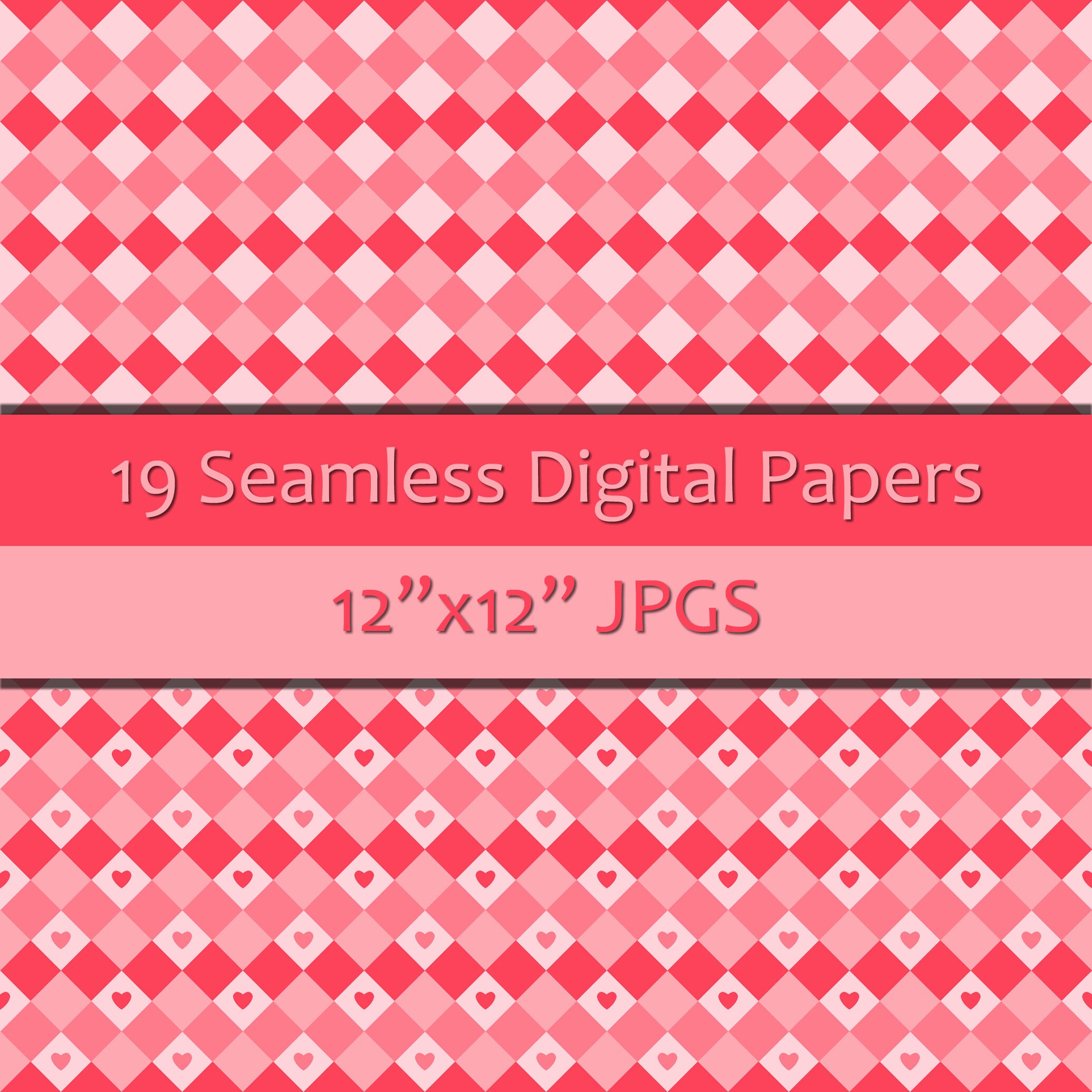 Shades of Pink Digital Papers Seamless Backgrounds Digital - Etsy