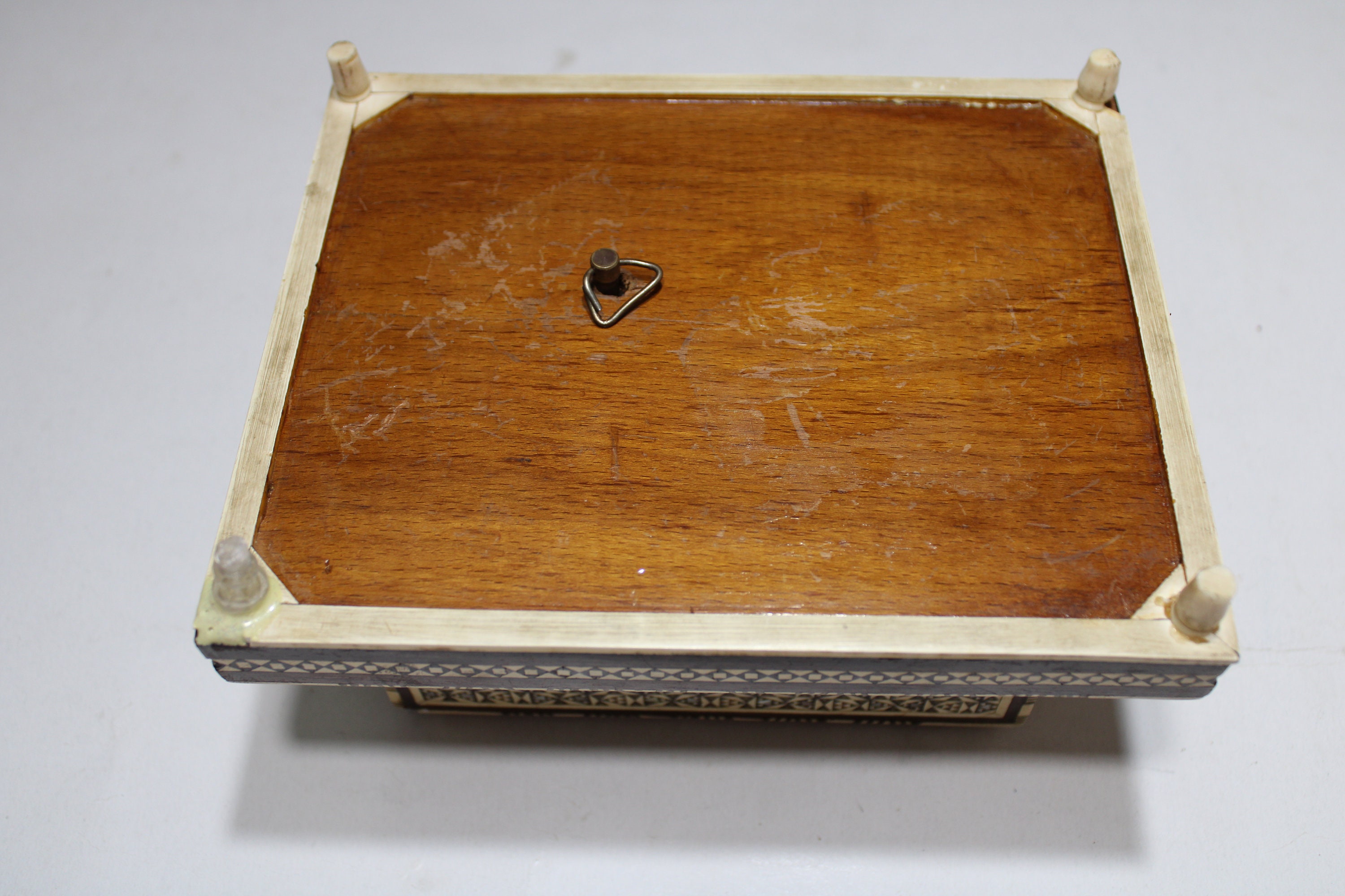 Antique Handmade Wood Cigarette Box Carved Inlaid Mother of - Etsy