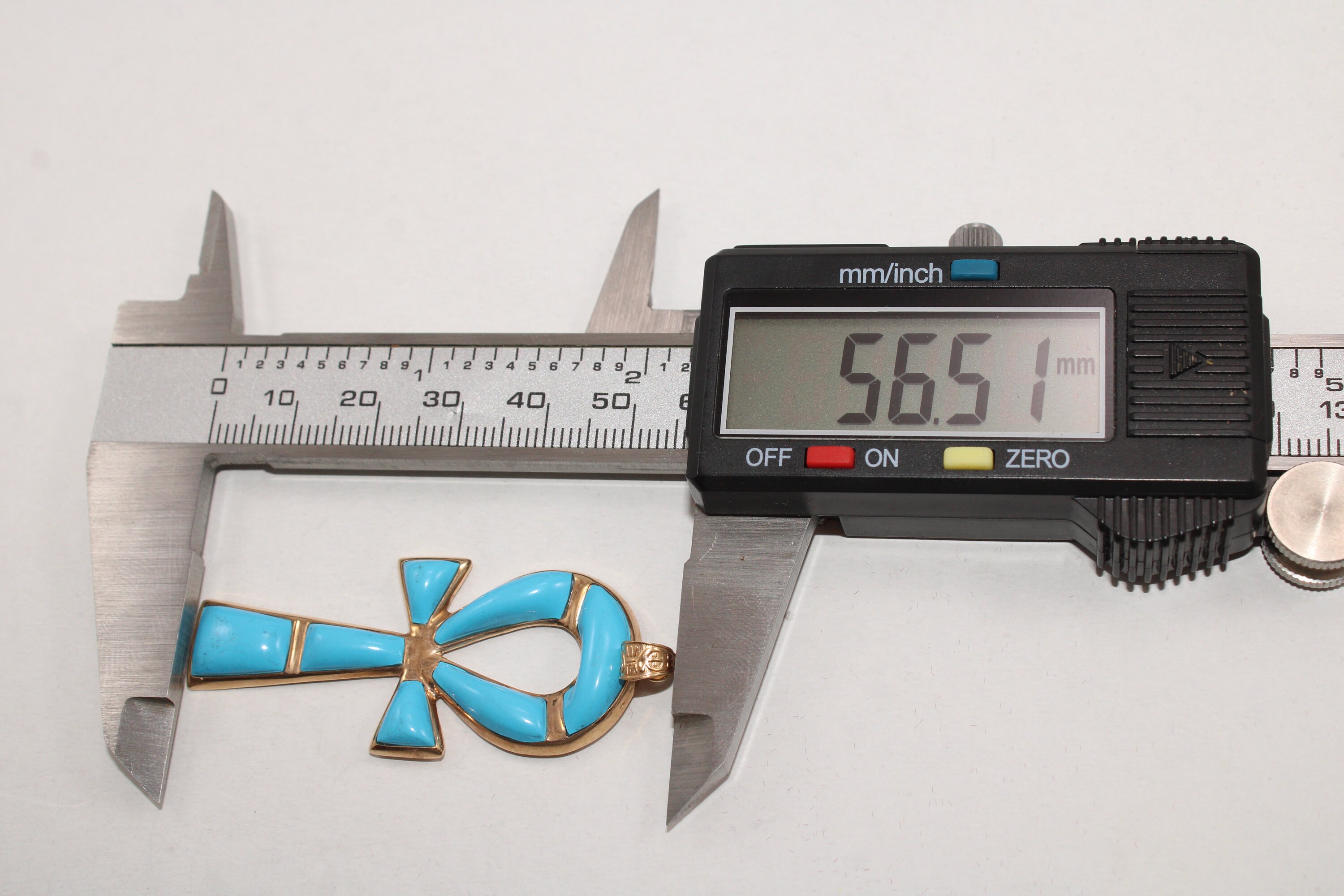 Egyptian Handmade Ankh Cross Key of Life Turquoise 18K Yellow - Etsy