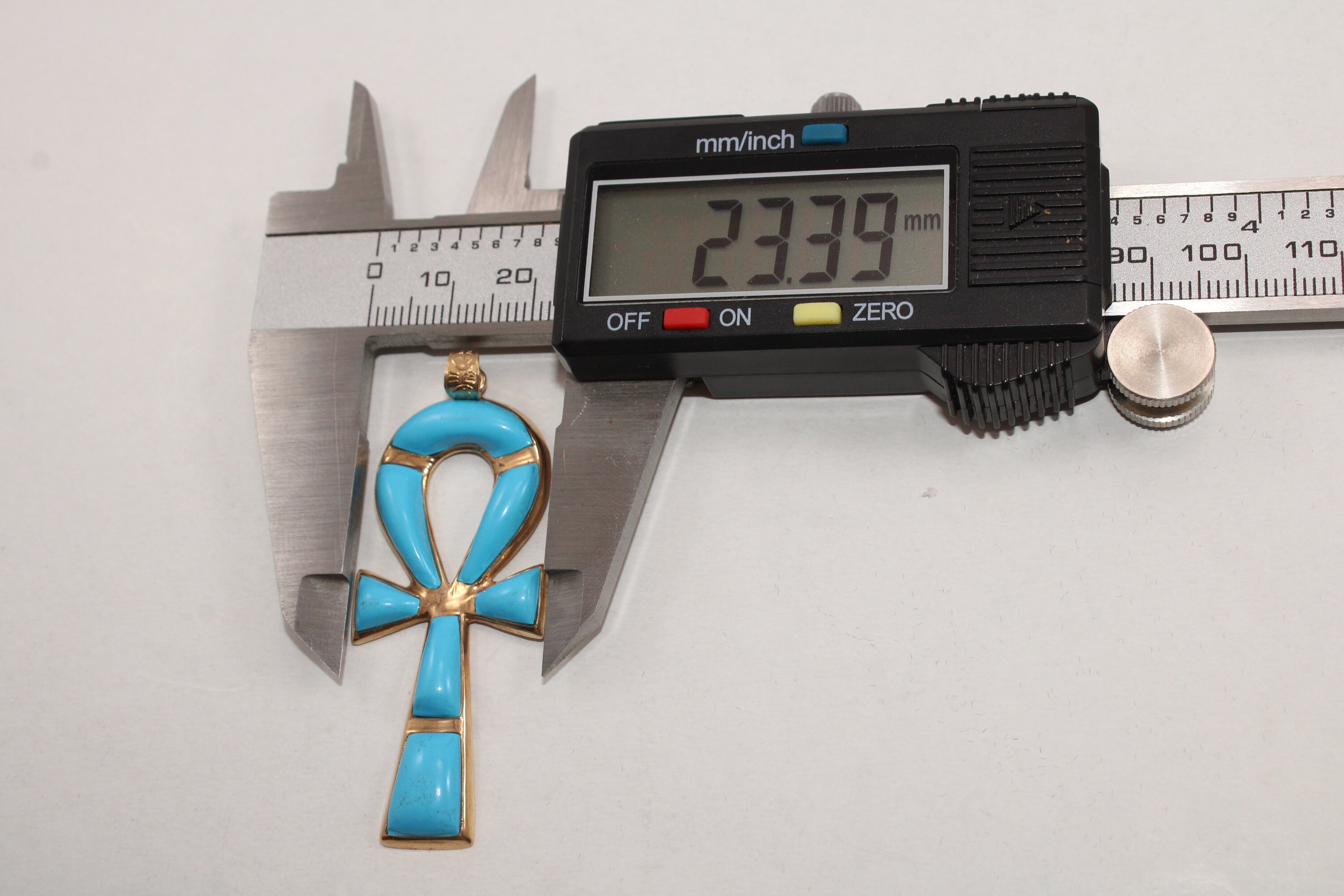 Egyptian Handmade Ankh Cross Key of Life Turquoise 18K Yellow - Etsy