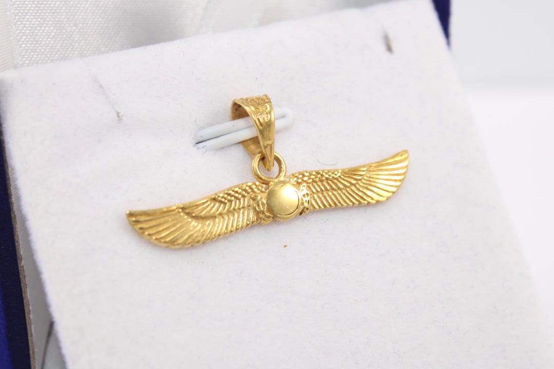 Winged Solar Disk Sterling Silver Necklace | Wing Sun God Pendant ...