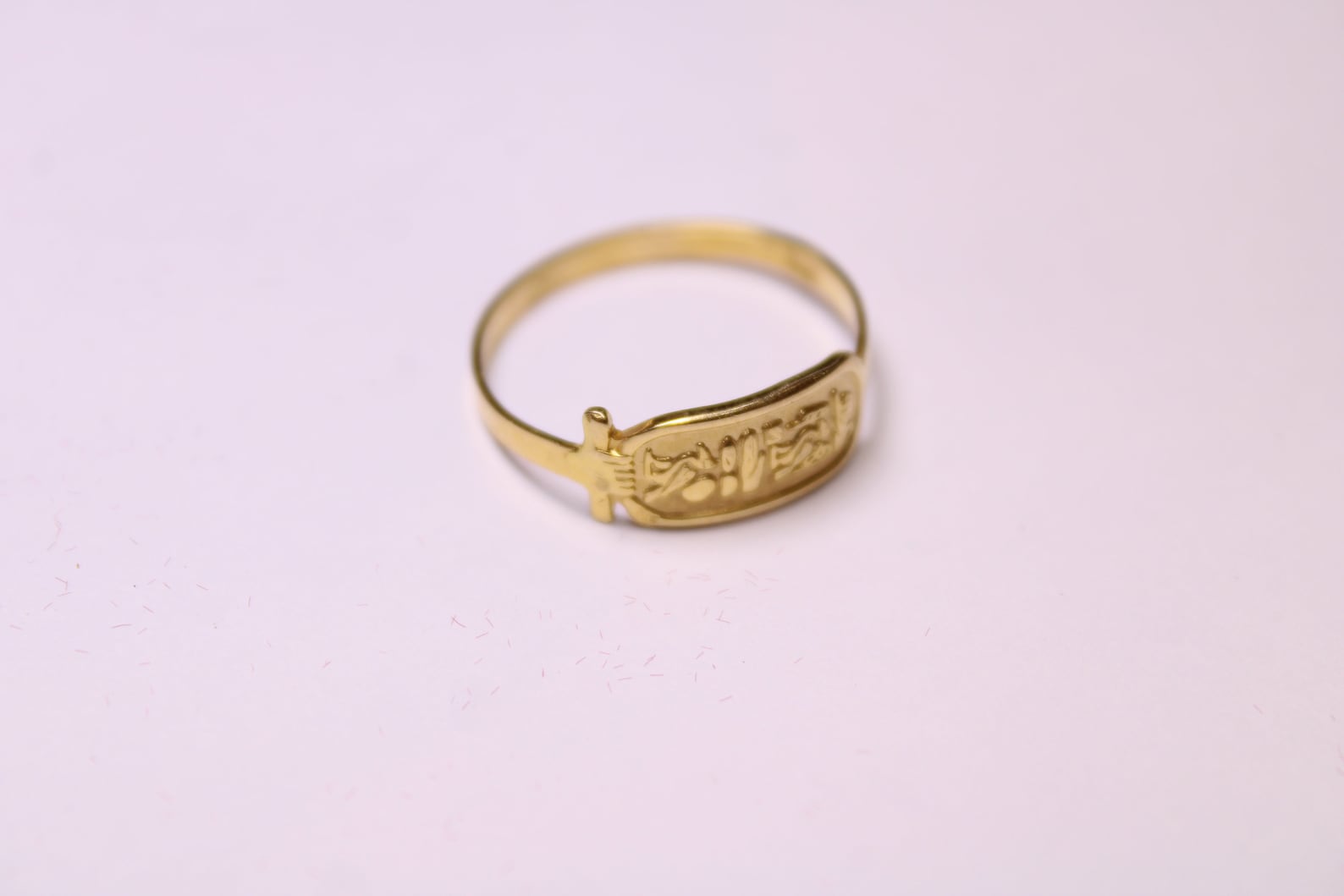 Egyptian Cleopatra Cartouche Ring Gold 18K Stamped Pharaonic 2 - Etsy