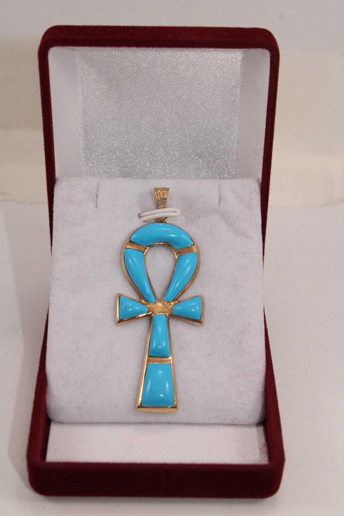 Egyptian Handmade Ankh Cross Key of Life Turquoise 18K Yellow - Etsy