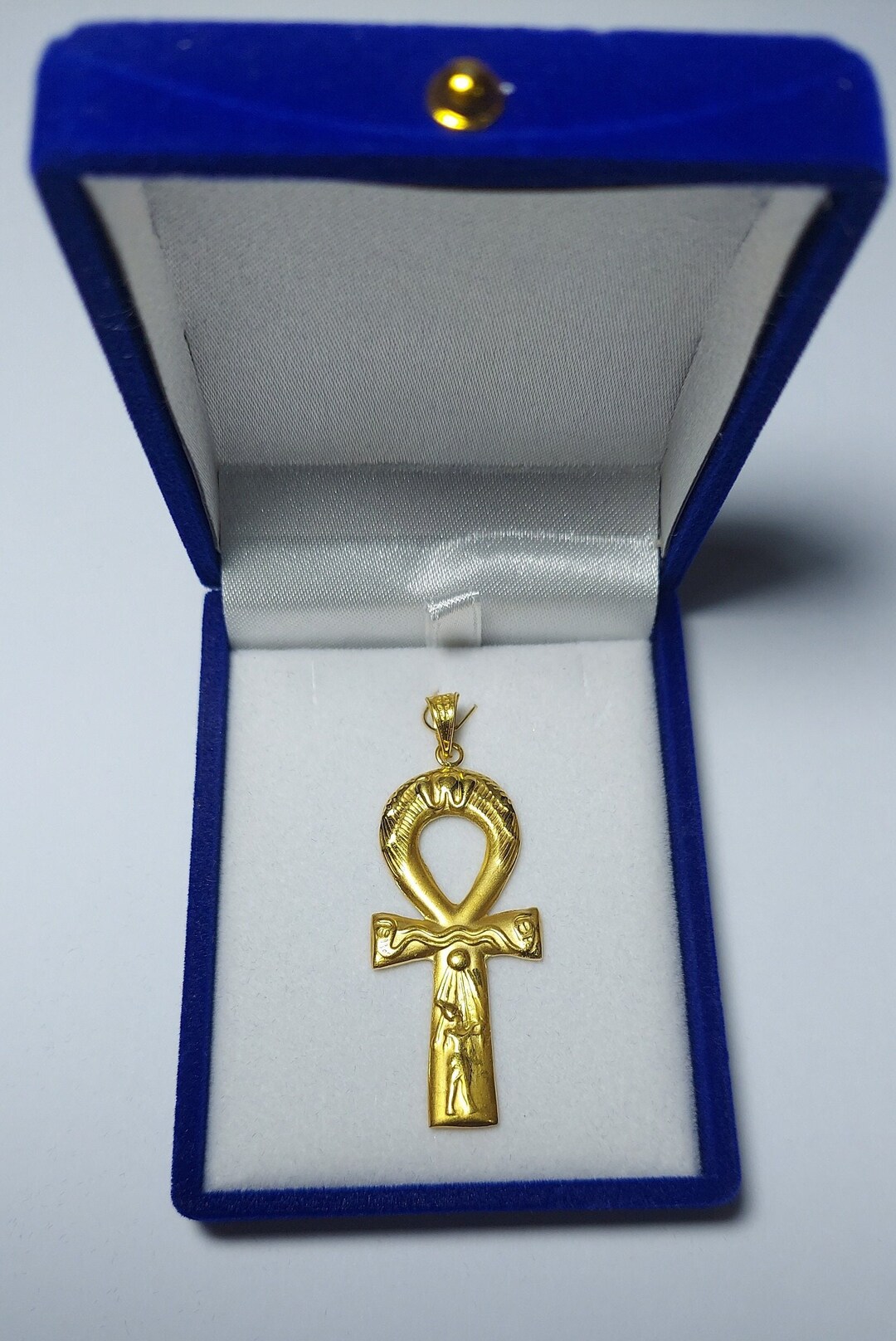 Egyptian Jewelry Ankh Cross Pendant Key of Life Pendant With Amun God ...