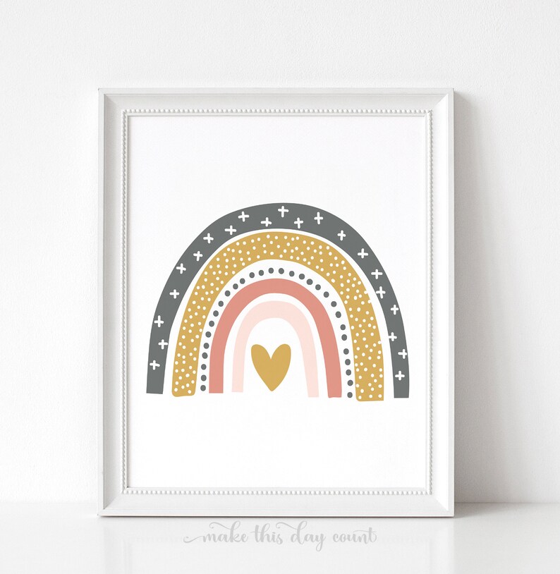 Rainbow Nursery Wall Art Rainbow Prints Set of 3 Girls Room - Etsy