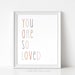 Rainbow Wall Art Prints, You Are so Loved Quote, Boho Girls Room Decor ...
