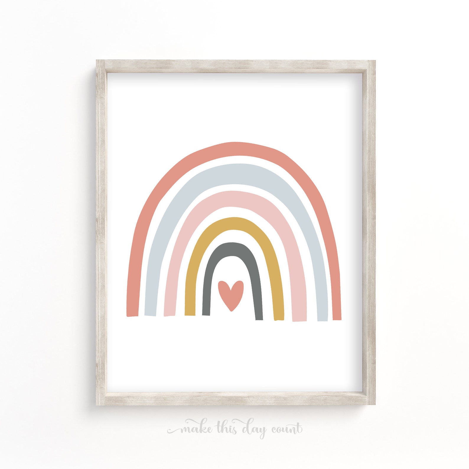 Rainbow Wall Art Boho Rainbow Printable Girls Room Decor - Etsy
