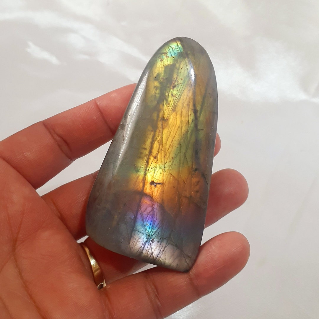 Spectrolite 99gr Green Yellow and Purplish Orange Free Form - Etsy