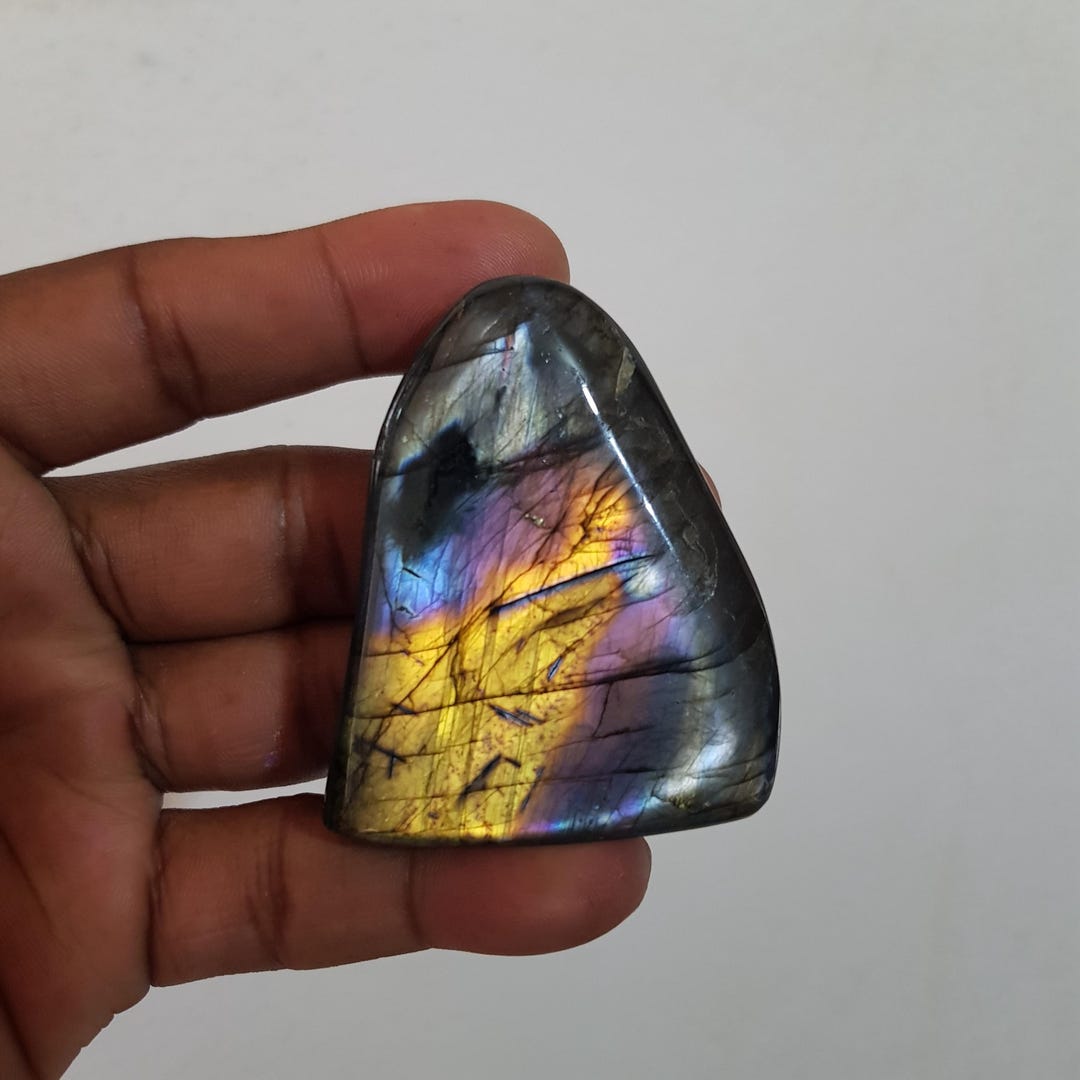 Spectrolite 108gr purple Pink and Blue Free Form - Etsy