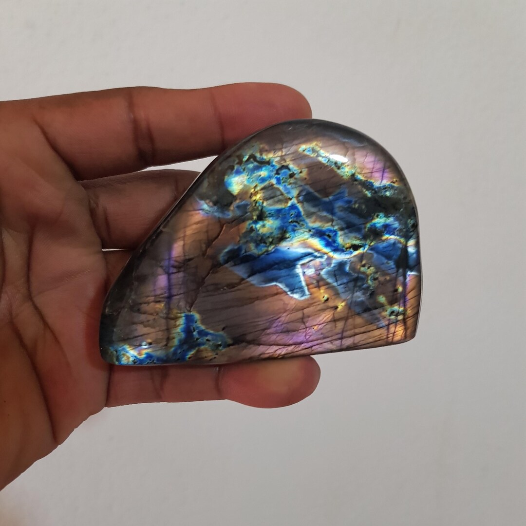 Spectrolite 285gr purple Pink and Blue Free Form - Etsy