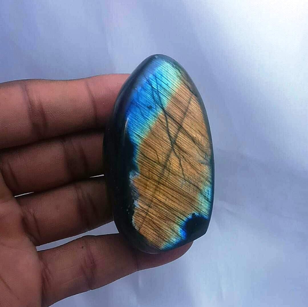 Spectrolite 122gr Blue Green and Golden Orange Mini Free Form AN - Etsy