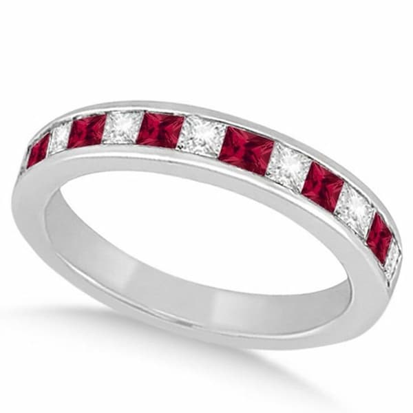 Ruby Channel Set Ring - Etsy