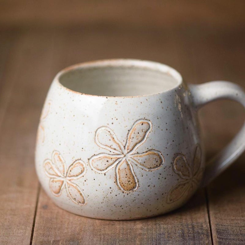 Carved Ceramic Mug - Etsy