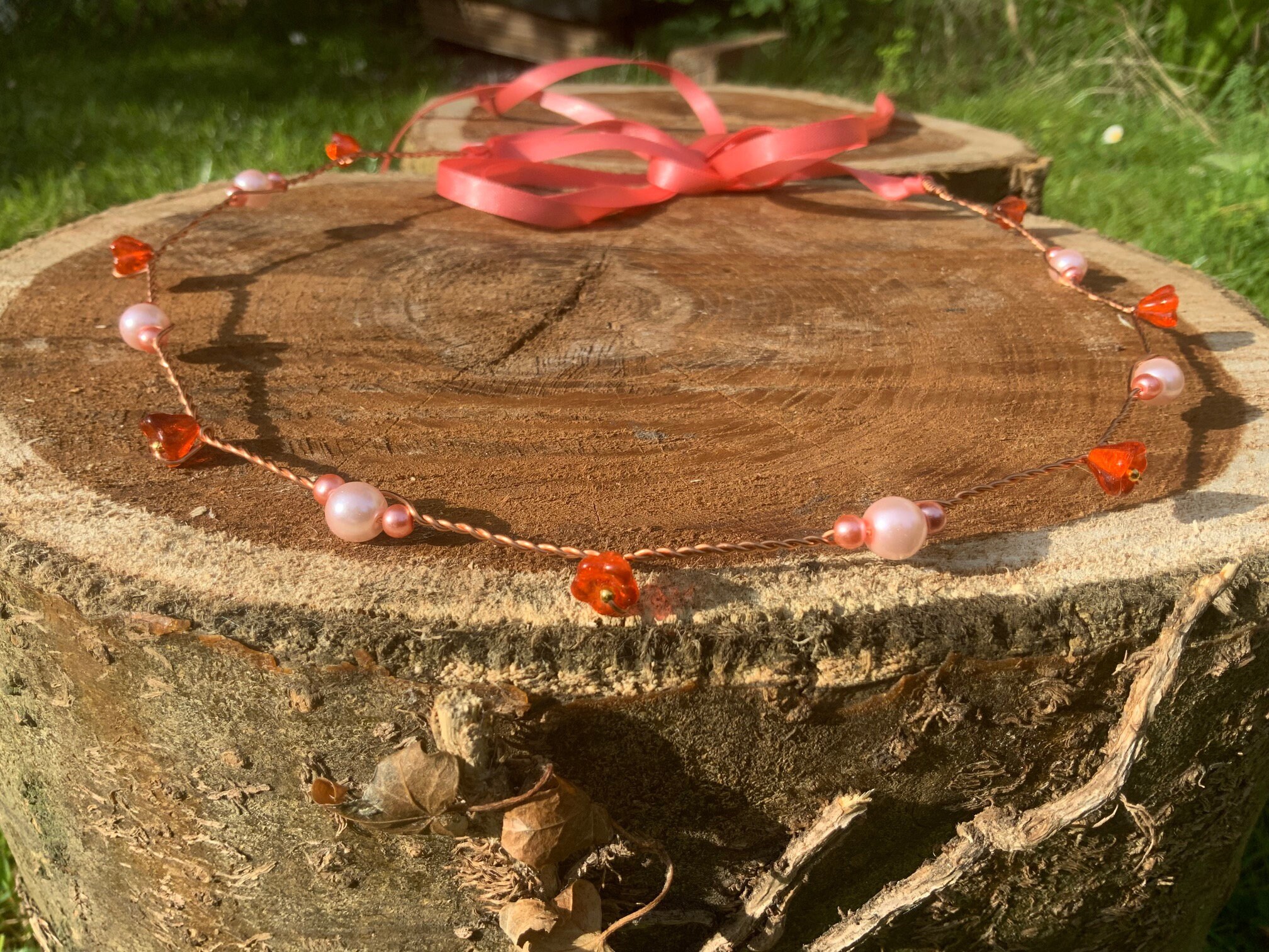 The Caroline Red Regency Beaded Hair Wreath Regency Tiara - Etsy