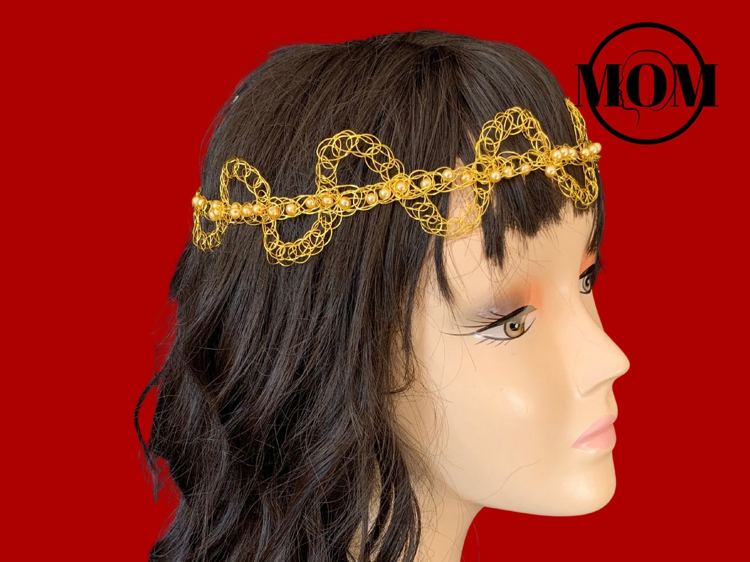 Handmade Gold Pearl Tudor Crown: Medieval Costume Tiara - Etsy