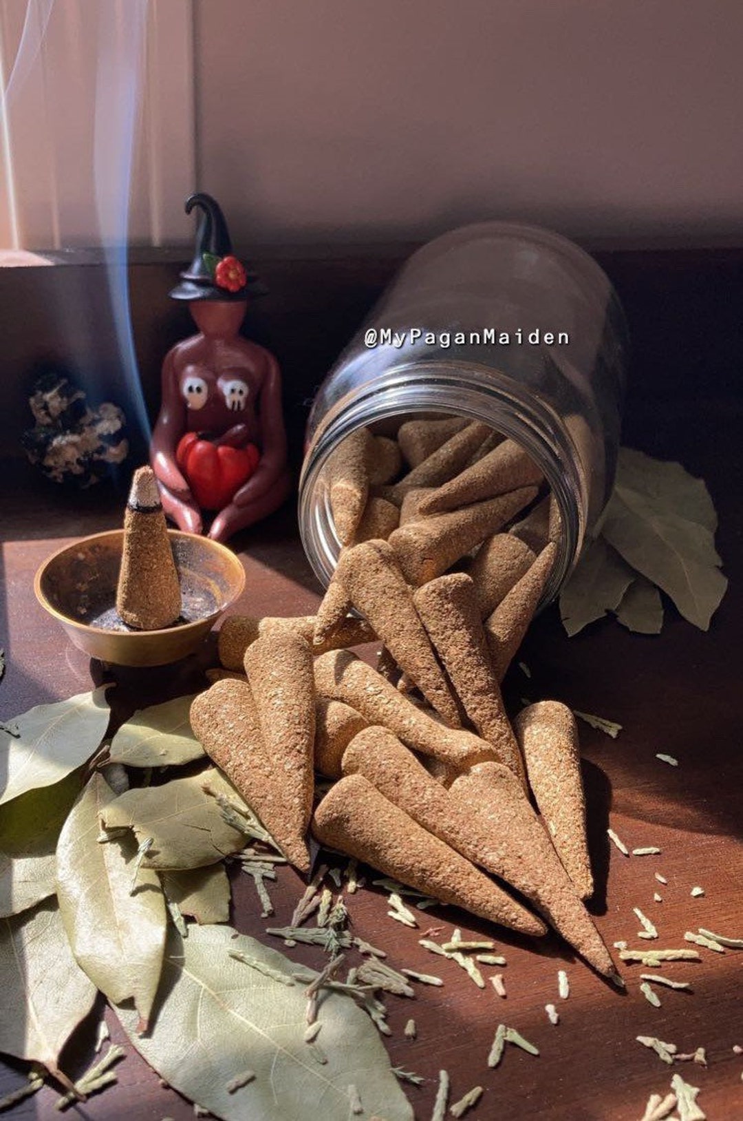 Cedar, Bay & Clove Incense Hand Rolled Incense Natural Cone Incense ...