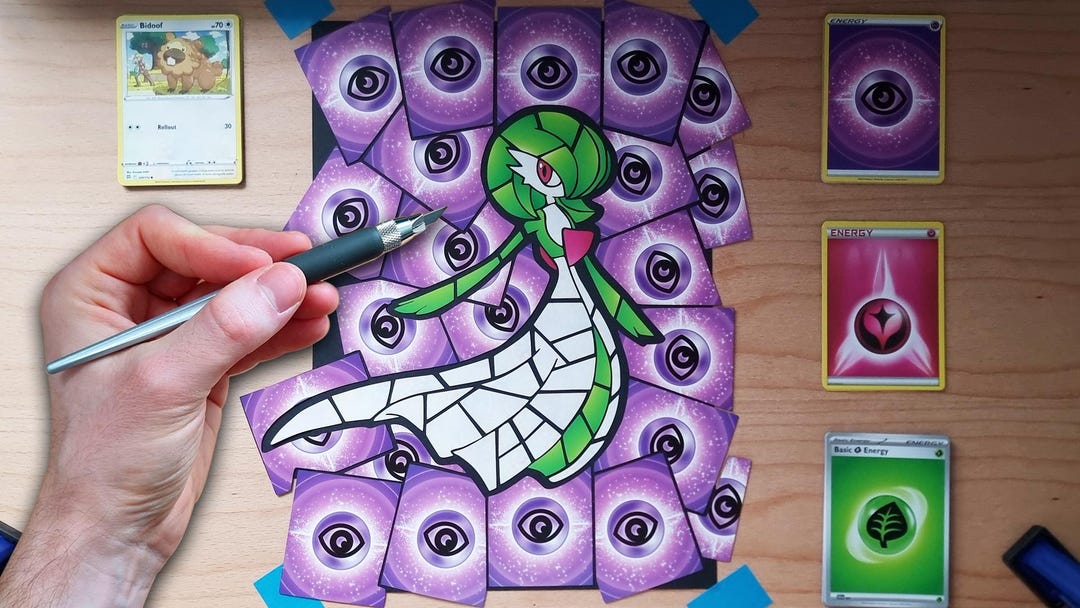 Gardevoir Mosaic - Made From Pokemon Cards - Etsy
