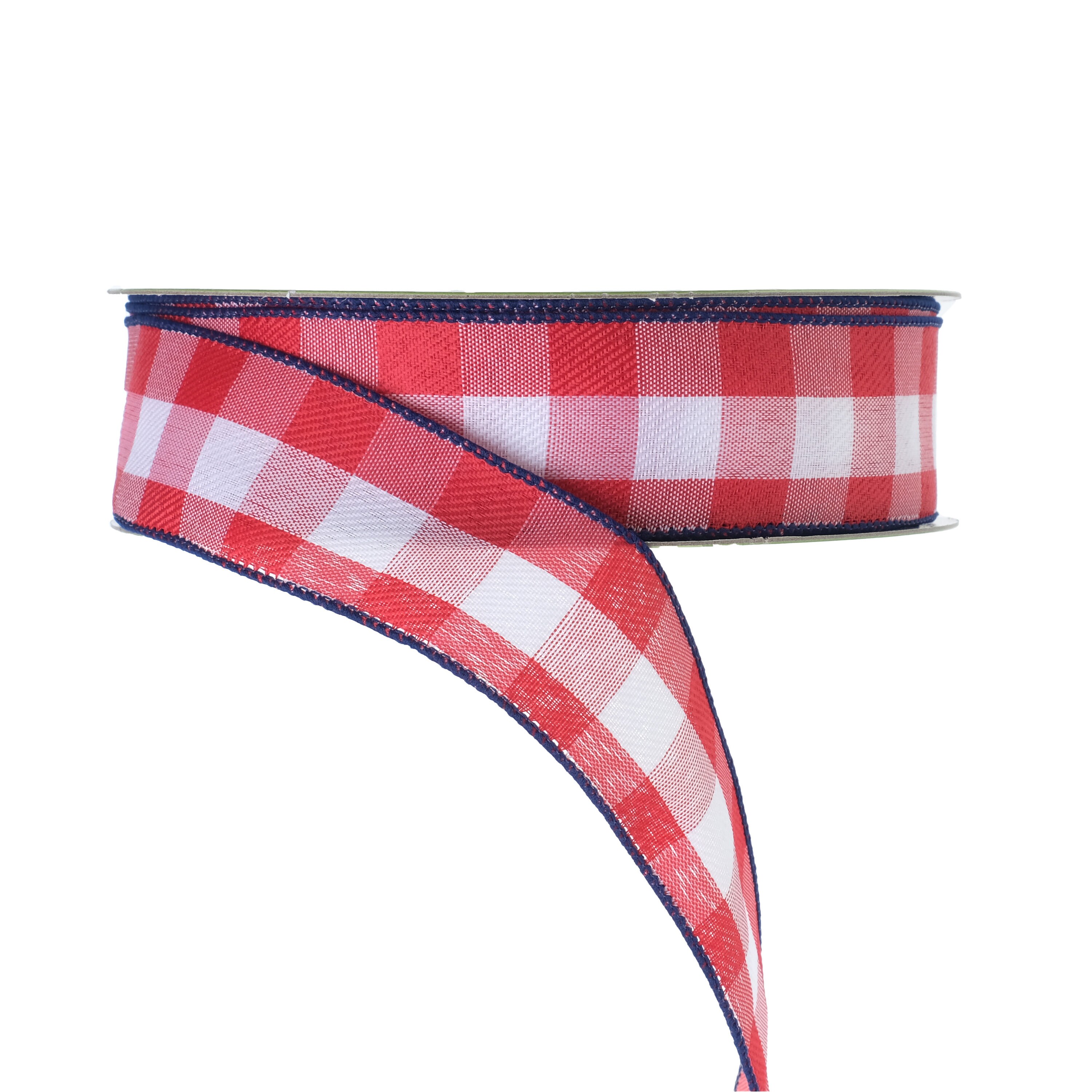 Red White Check Ribbon Red White Blue Ribbon Independence - Etsy