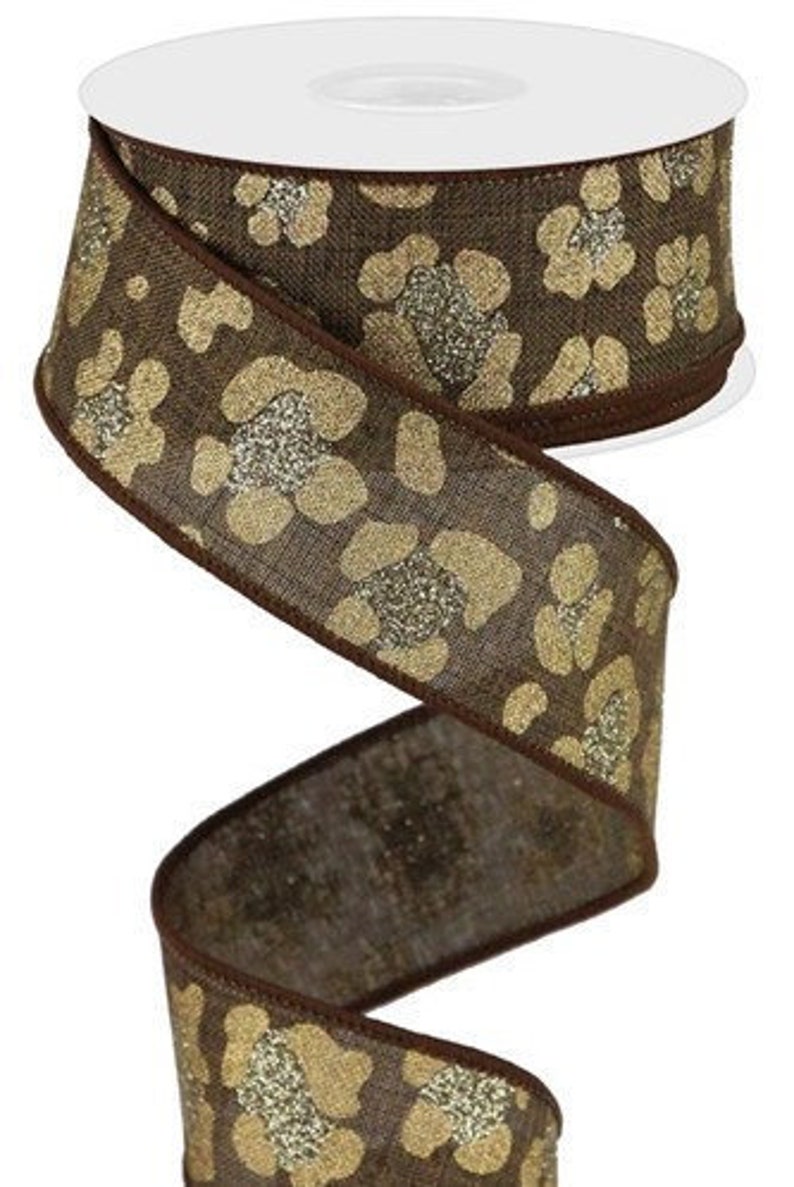 Leopard Ribbon Leopard Print Wired Ribbon Ribbon for - Etsy