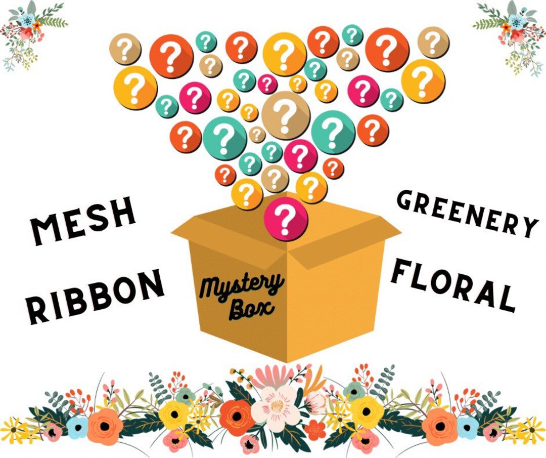 Craft Supply Mystery Box: Wreath Making Kit, Ribbon, Florals - Etsy