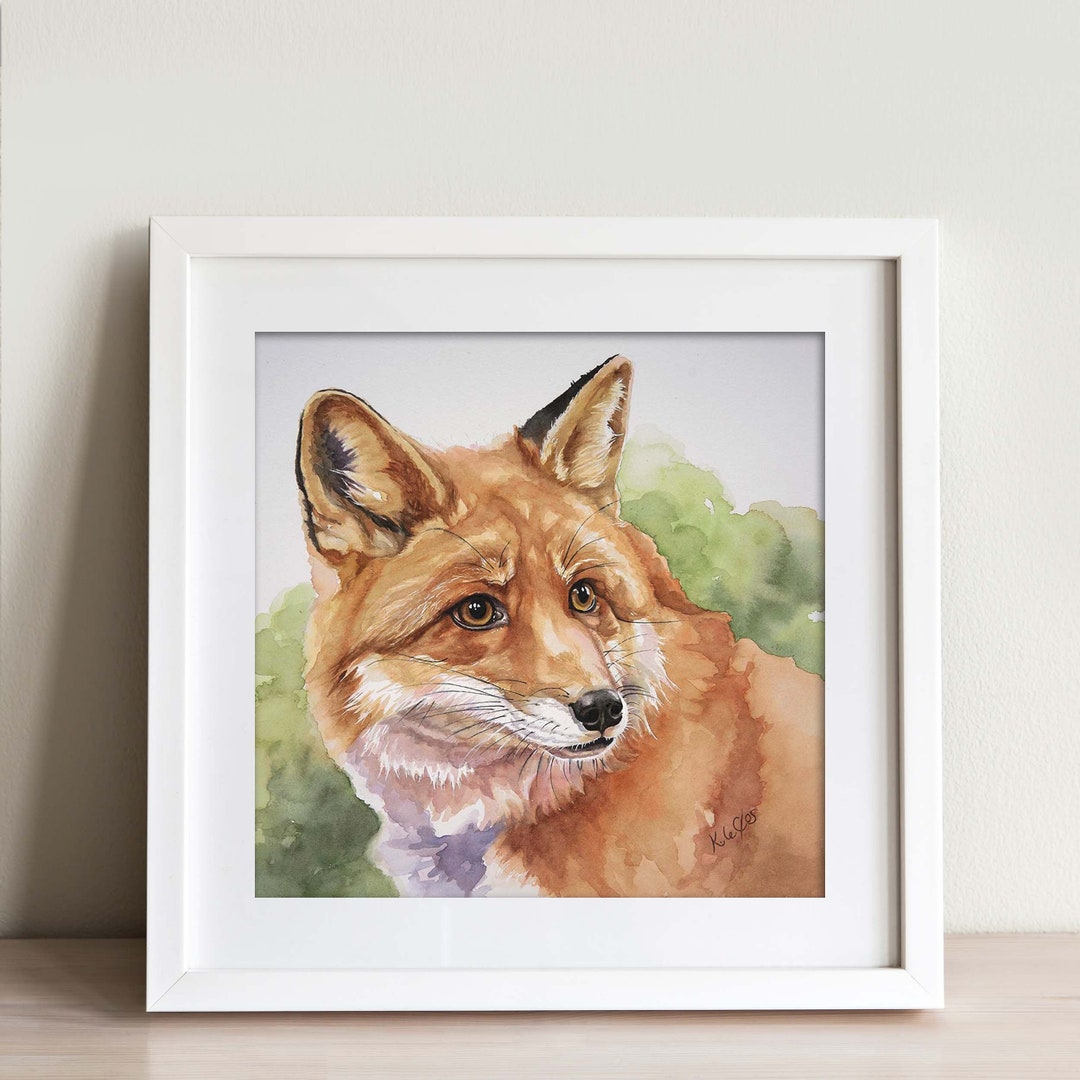 Fox Print From Painting, Irish Art Print, Watercolour, Red Fox, Fox Art ...