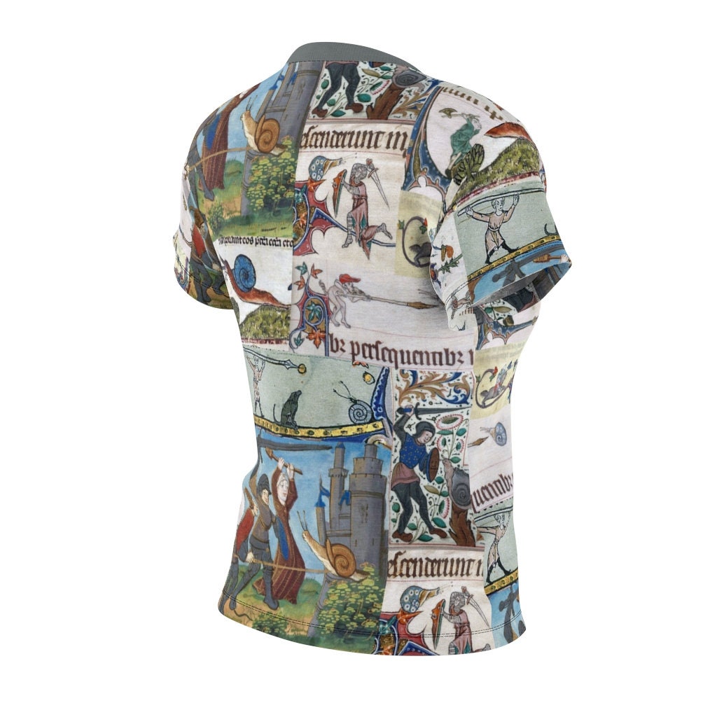 Medieval Knights Fighting Snails Women's AOP Tee - Etsy