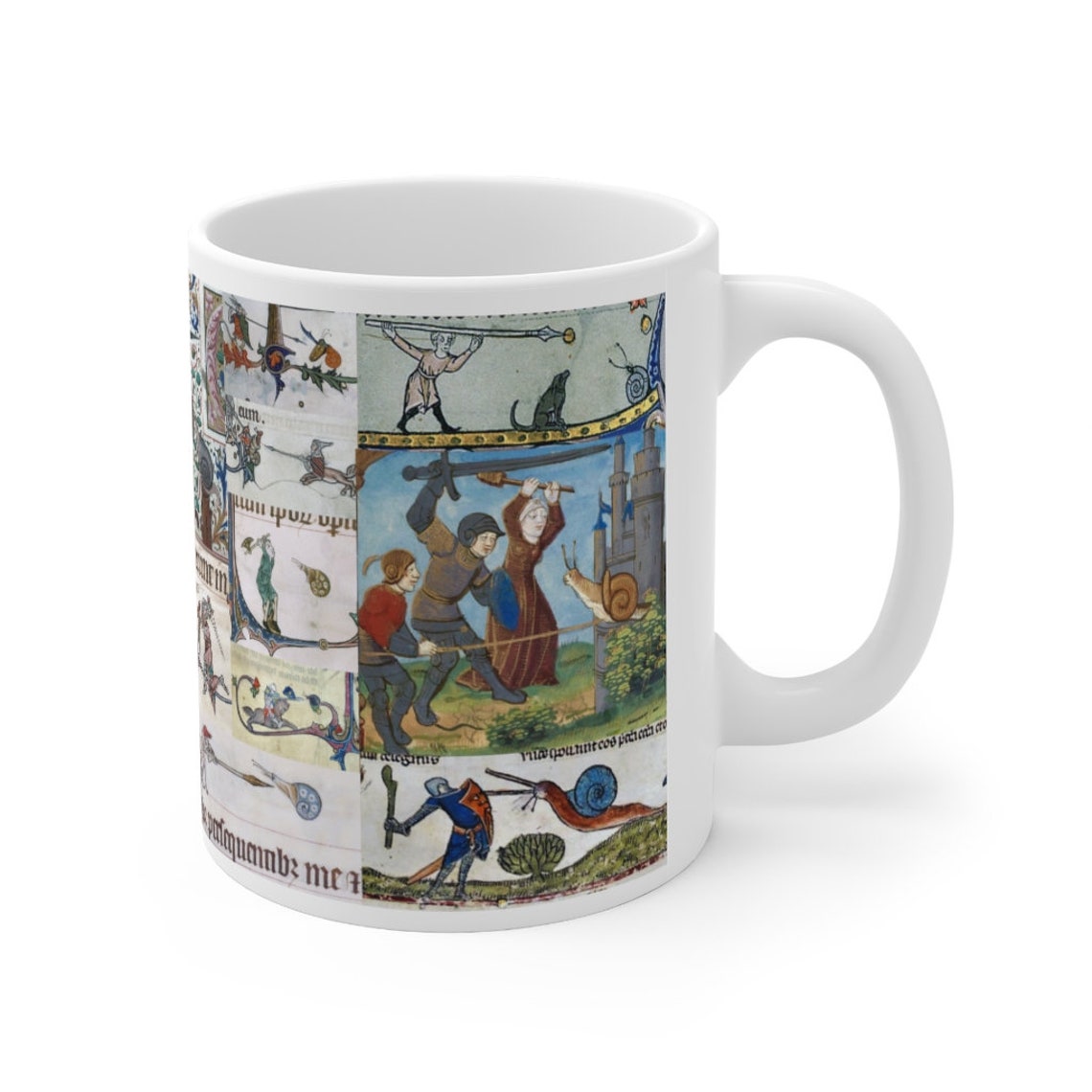 Medieval Knights Fighting Snails Ceramic Mug 11oz - Etsy
