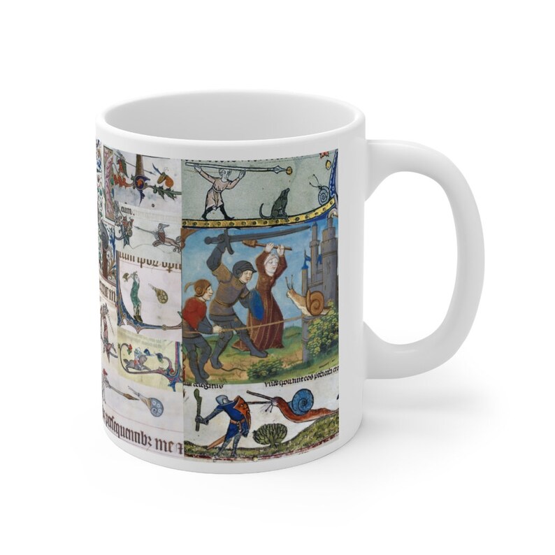 Medieval Knights Fighting Snails Ceramic Mug 11oz - Etsy