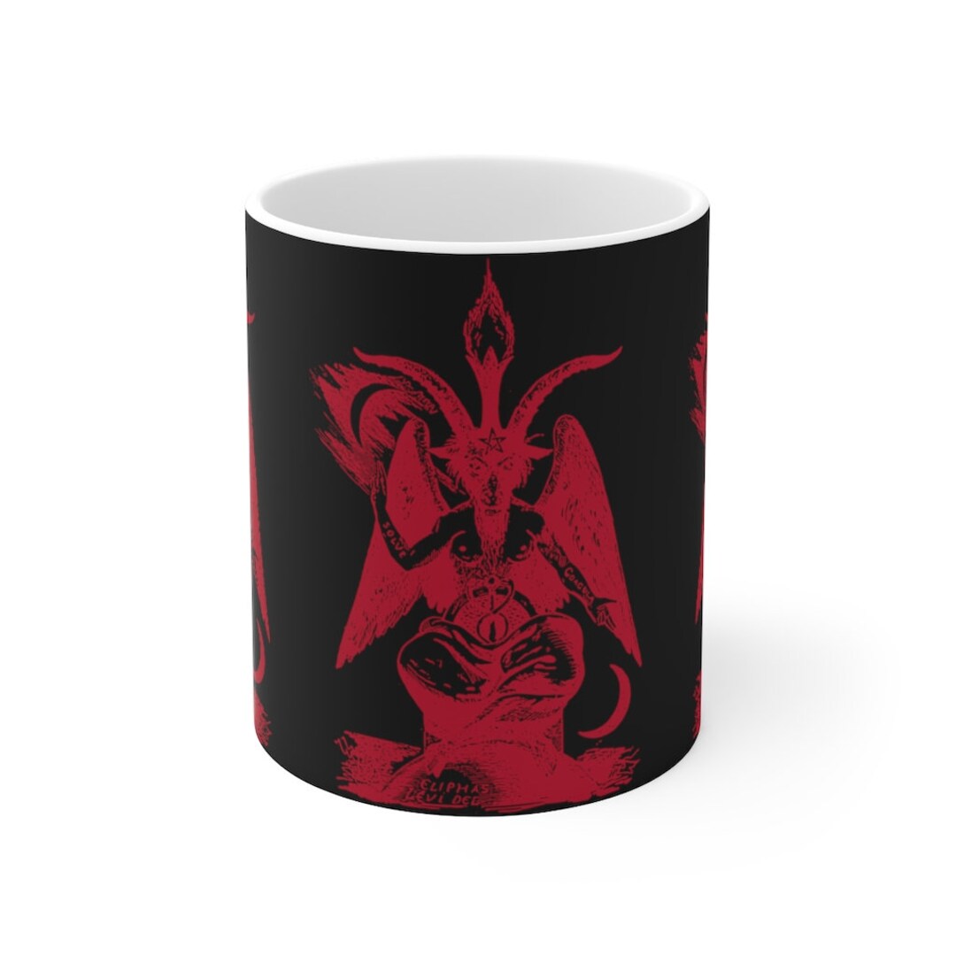 Red Baphomet Ceramic Mug 11oz - Etsy