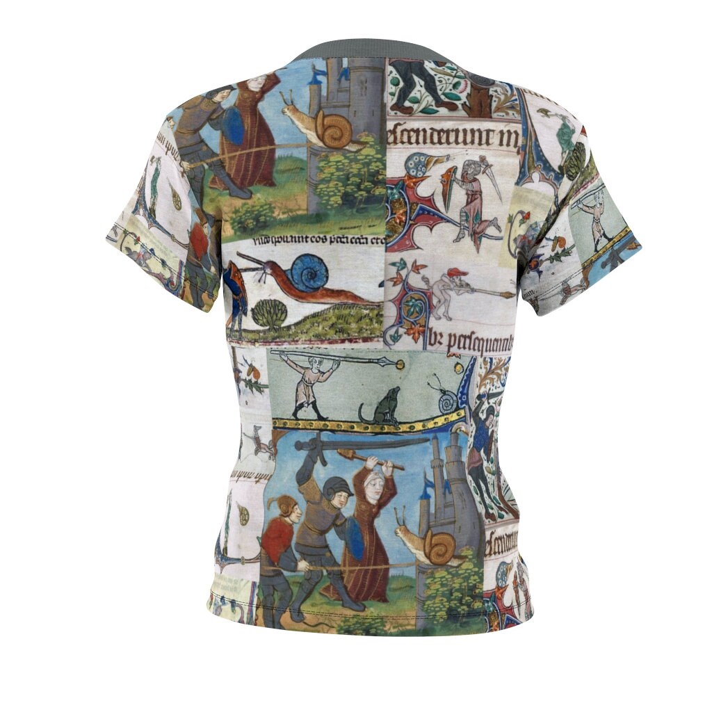 Medieval Knights Fighting Snails Women's AOP Tee - Etsy