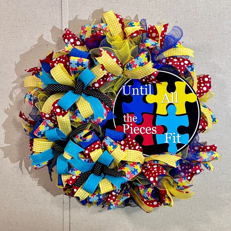Autism Wreath - Etsy