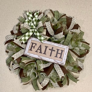 Christian Wreath, Faith Wreath, Christian Decor Everyday Wreath ...