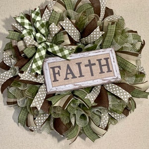Christian Wreath, Faith Wreath, Christian Decor Everyday Wreath ...