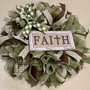 Christian Wreath, Faith Wreath, Christian Decor Everyday Wreath ...