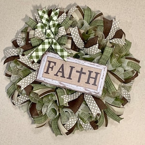 Christian Wreath, Faith Wreath, Christian Decor Everyday Wreath ...