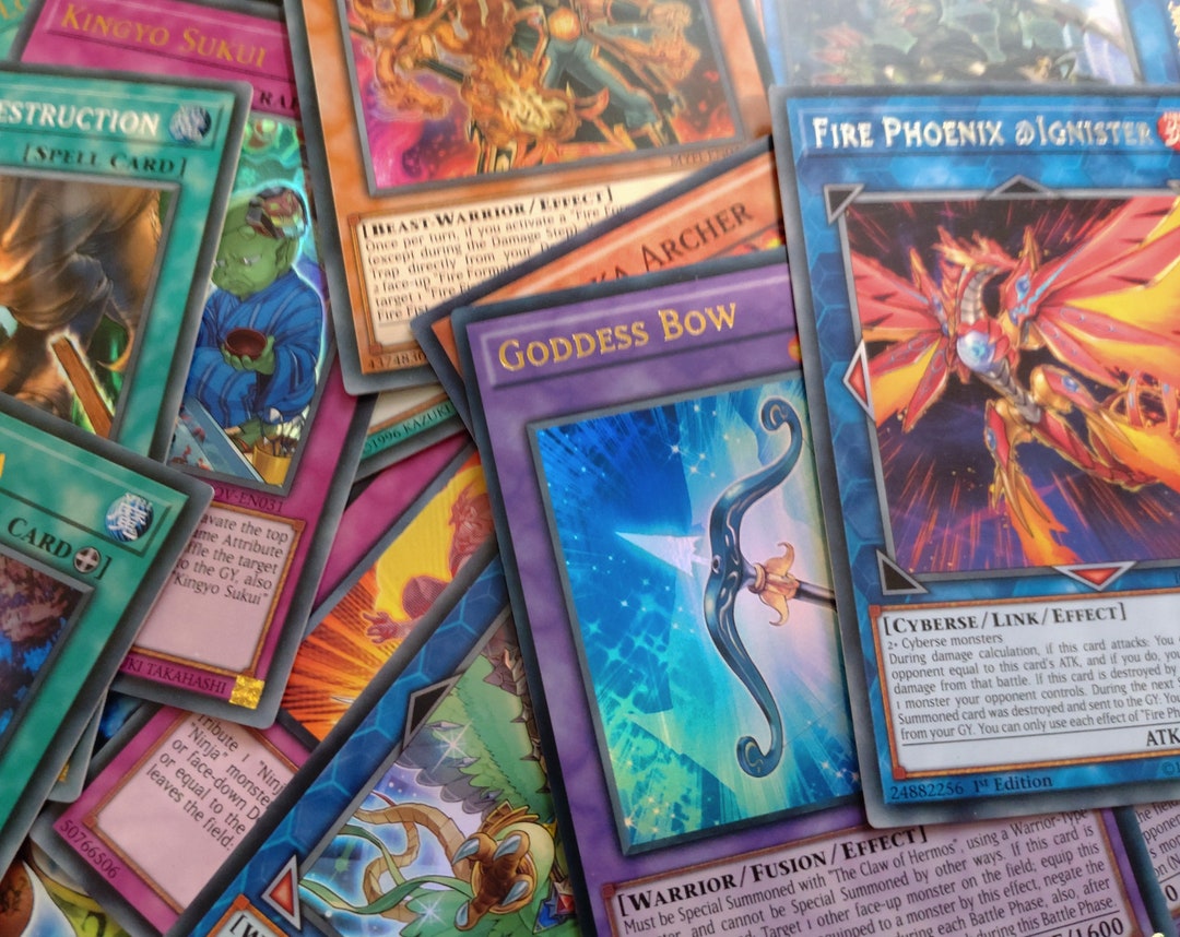 Vintage Selection of Five Yu-gi-oh Card's Including Holographic Card ...
