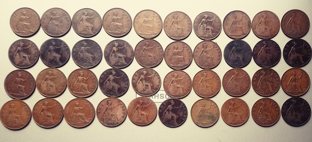 A Vintage Old Penny, Ideal for Jewelry Making and Collecting, Many ...