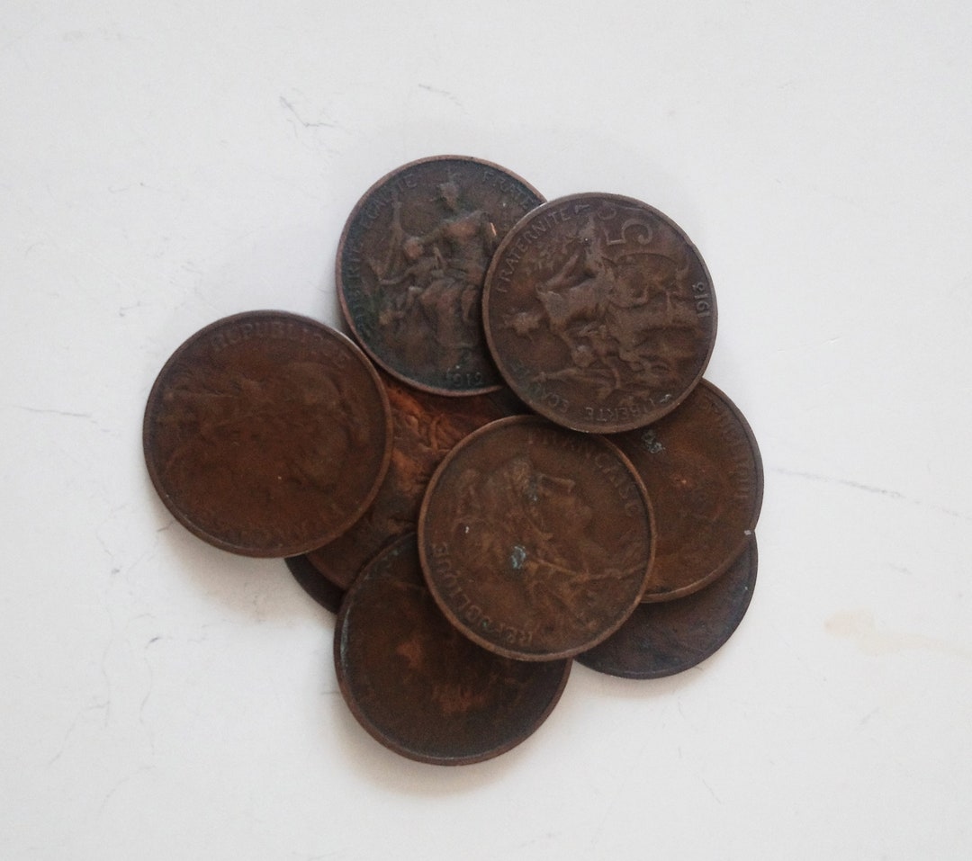 Antique Five Cents Coin From France! 1910/20's! - Etsy